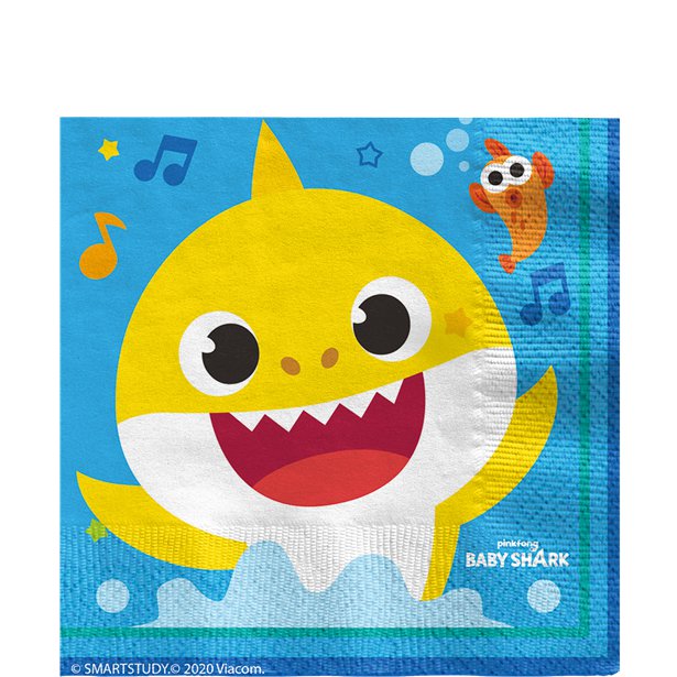 Χαρτοπετσέτες φαγητού Baby Shark 2 – TeleioParty.gr